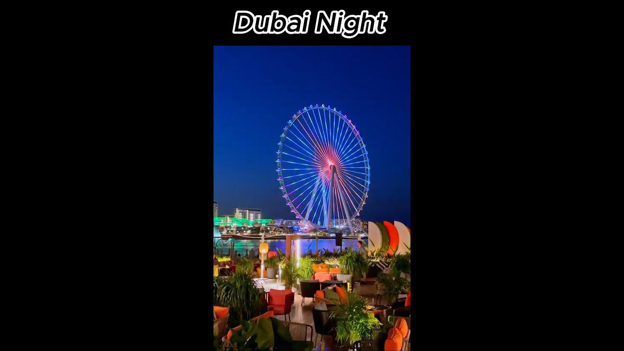 Dubai  Night Jumeirah Beach Residents #dubai #shorts #jumeirah