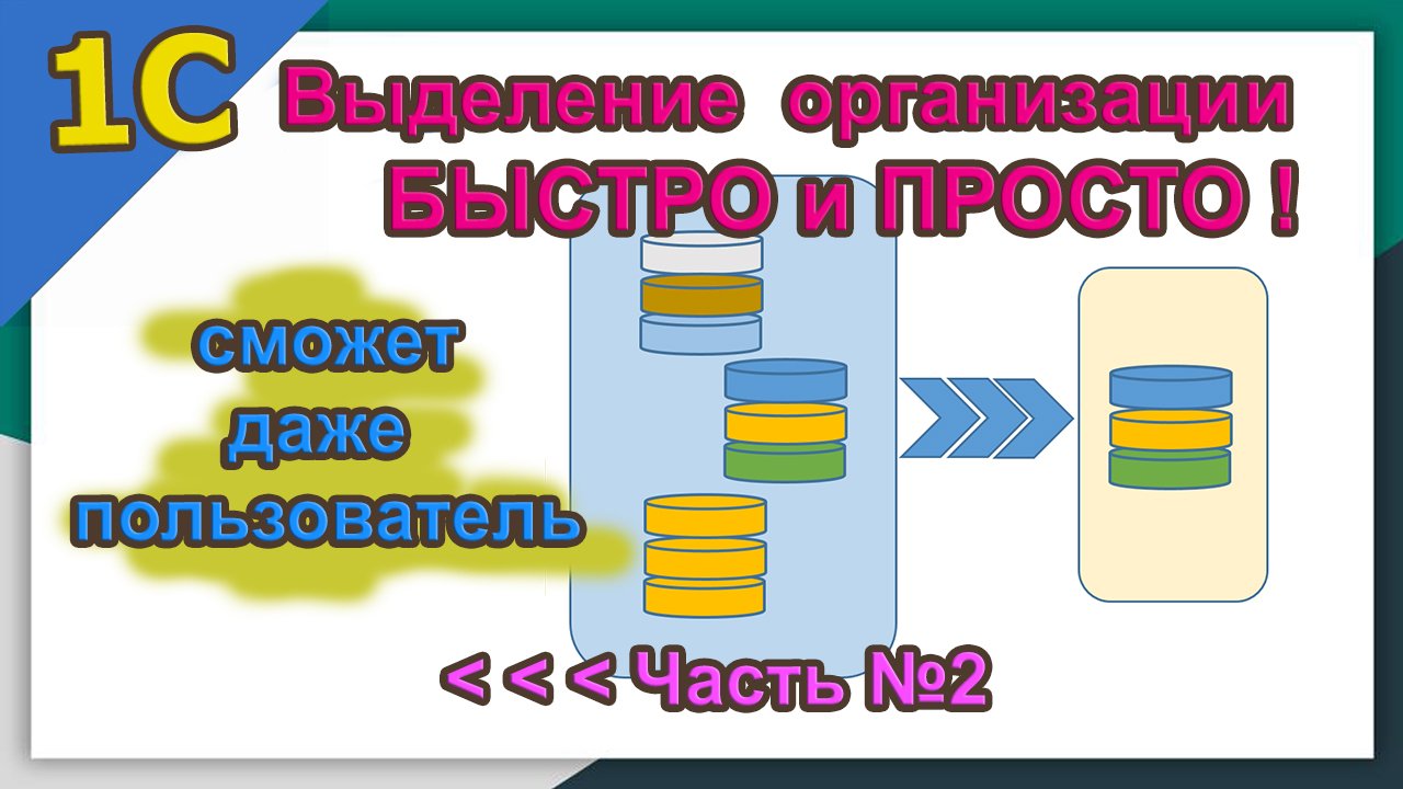 1с с нуля: Выделение организации из общей базы без обработок. Сможет даже пользователь.Часть №2| #1C