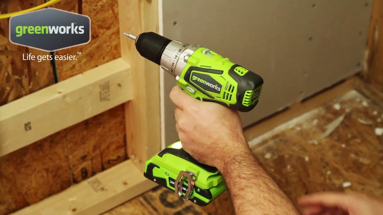 Greenworks G24CD 24B  дрель шуруповерт ударная