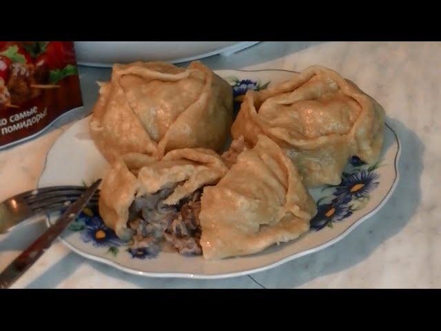 Настоящие манты с рубленым мясом