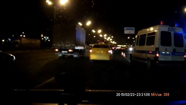 4 ДТП на МКАД - Щёлковском шоссе 23.02.2015