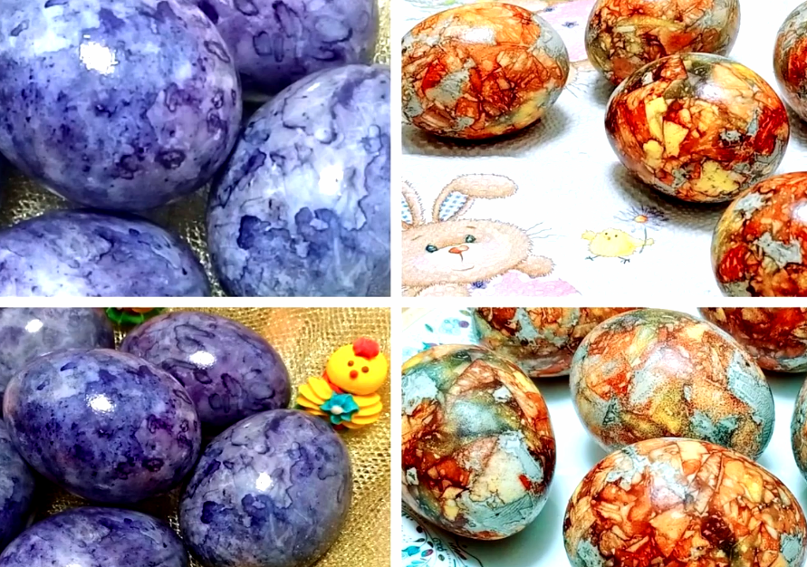 КРАСИВО красим ЯЙЦА на ПАСХУ-2022 природными красите луковой ШЕЛУХОЙ и чаем КАРКАДЕ в яркие цвета