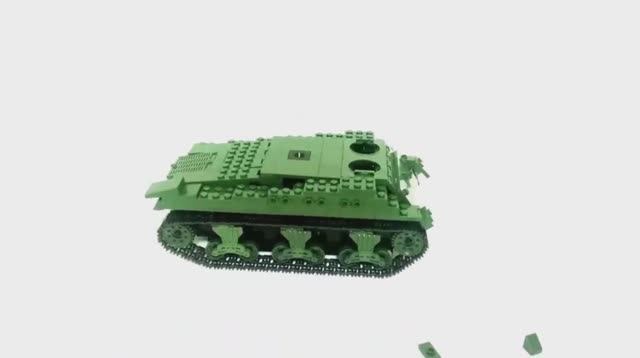 Собрать конструктор за 21 час | Sherman M4A1 средний танк | Stop Motion