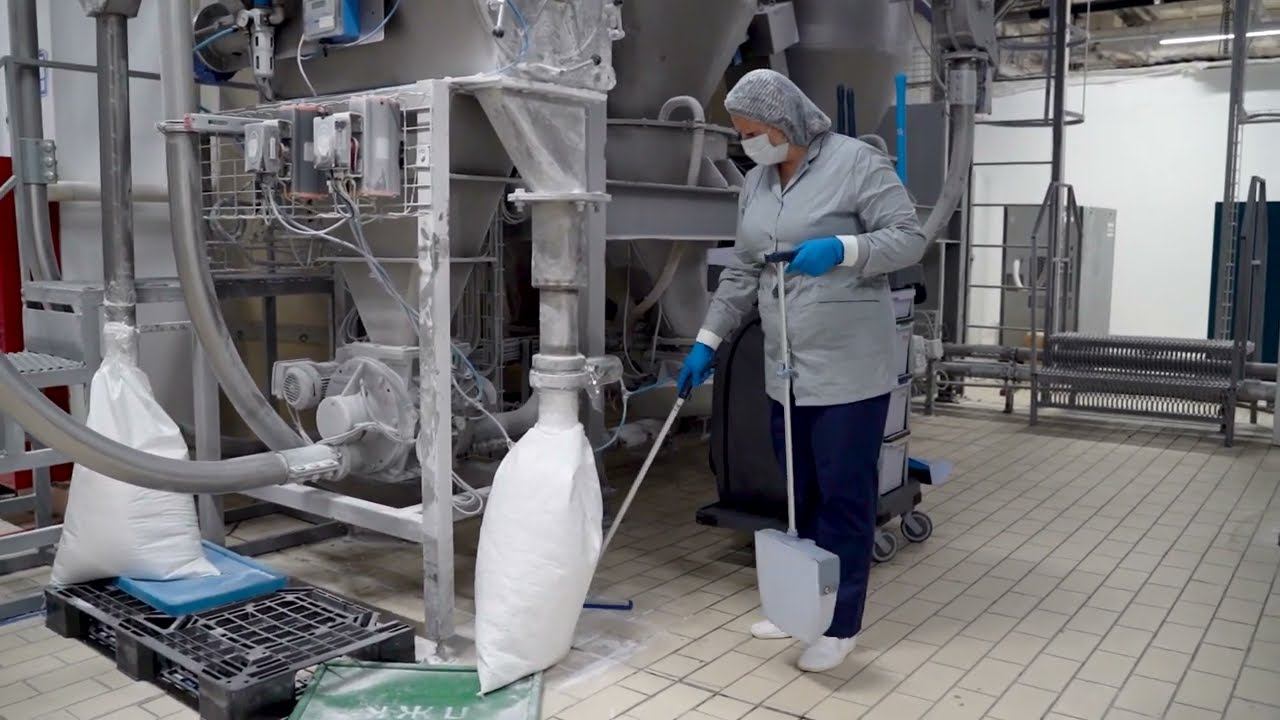 Как убирать сухие локальные загрязнения на пищевом производстве