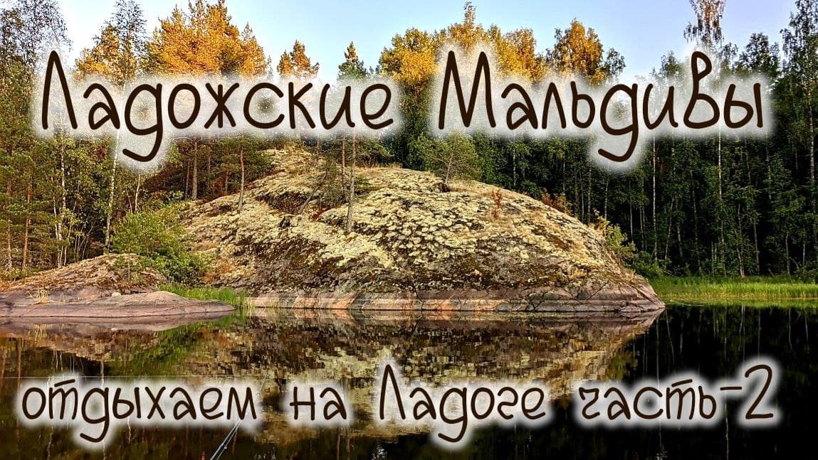 Карельские шхеры Ладожского озера день на острове лес деревья рыбалка щука