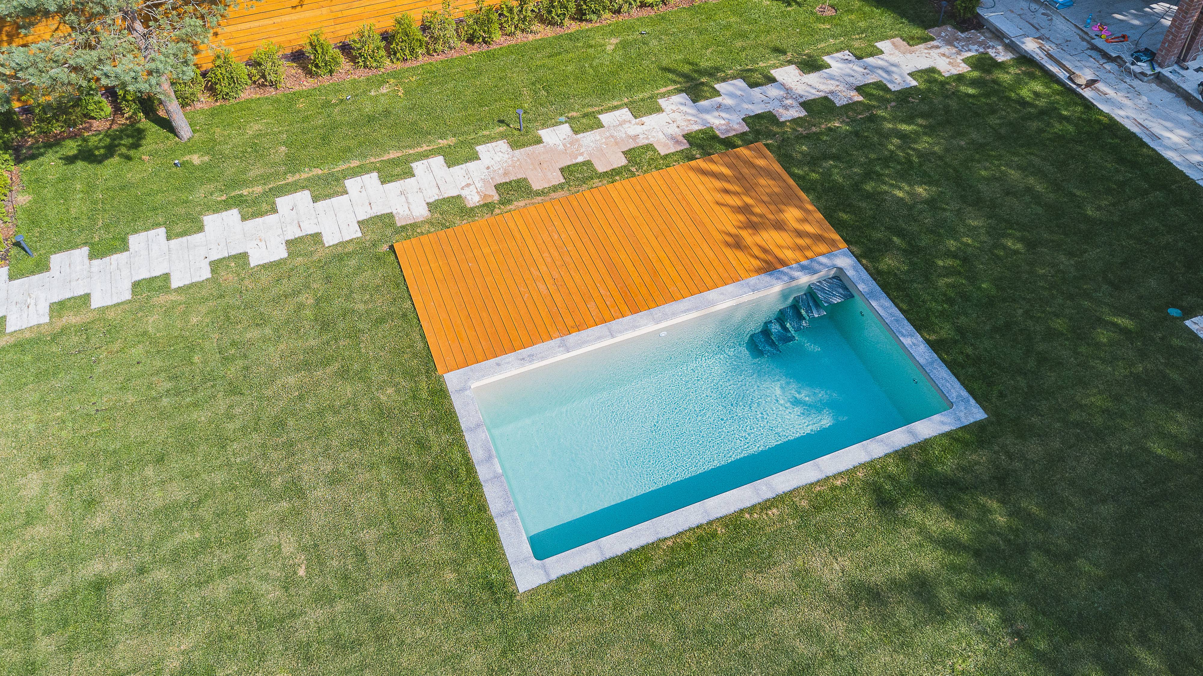 Композитный бассейн Poolsar, серия Zen 600 (6,0 х 3,0 м.), вид сверху