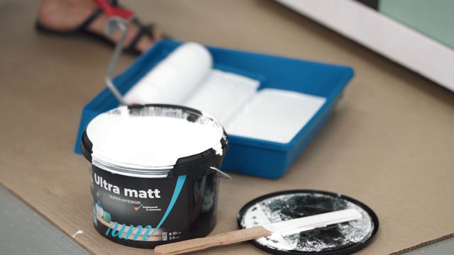 Эксперимент по укрывистости краски düfa ULTRA MATT (dufa, дюфа)