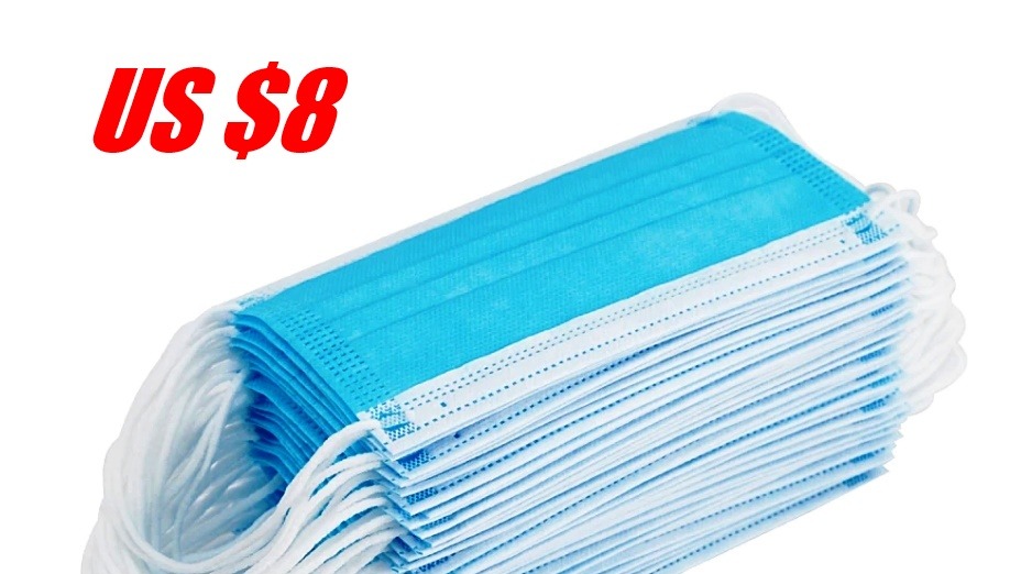 ✅ Одноразовые медицинские маски до 100 штук, 2020 