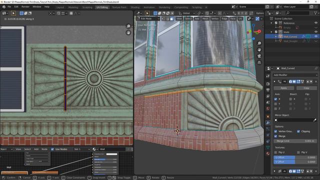 10. Wall Unwrapping 2 | UV Развертка стены Часть 2 ENG