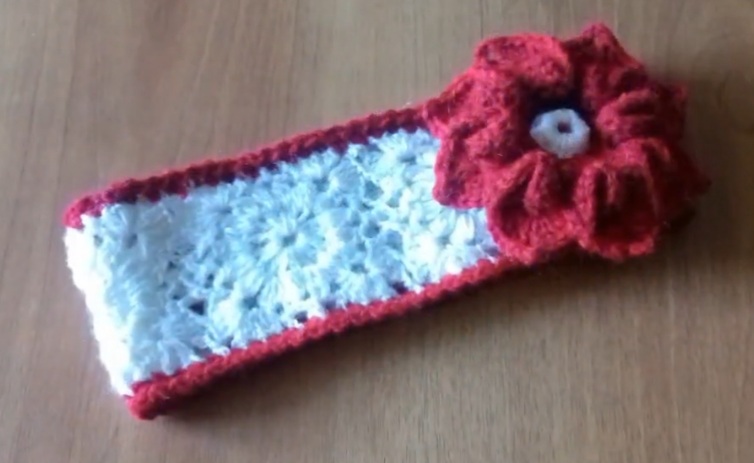 Повязка на голову крючком.