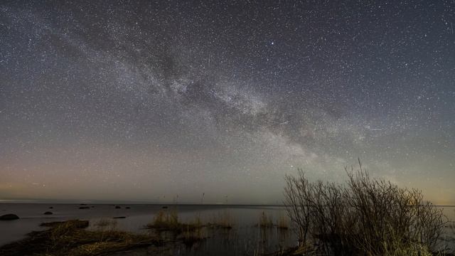 Млечный путь, Ладожское озеро, 4k