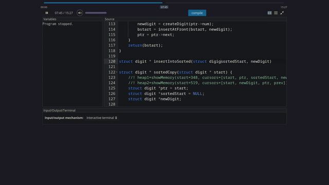 Create a sorted copy of a linked list