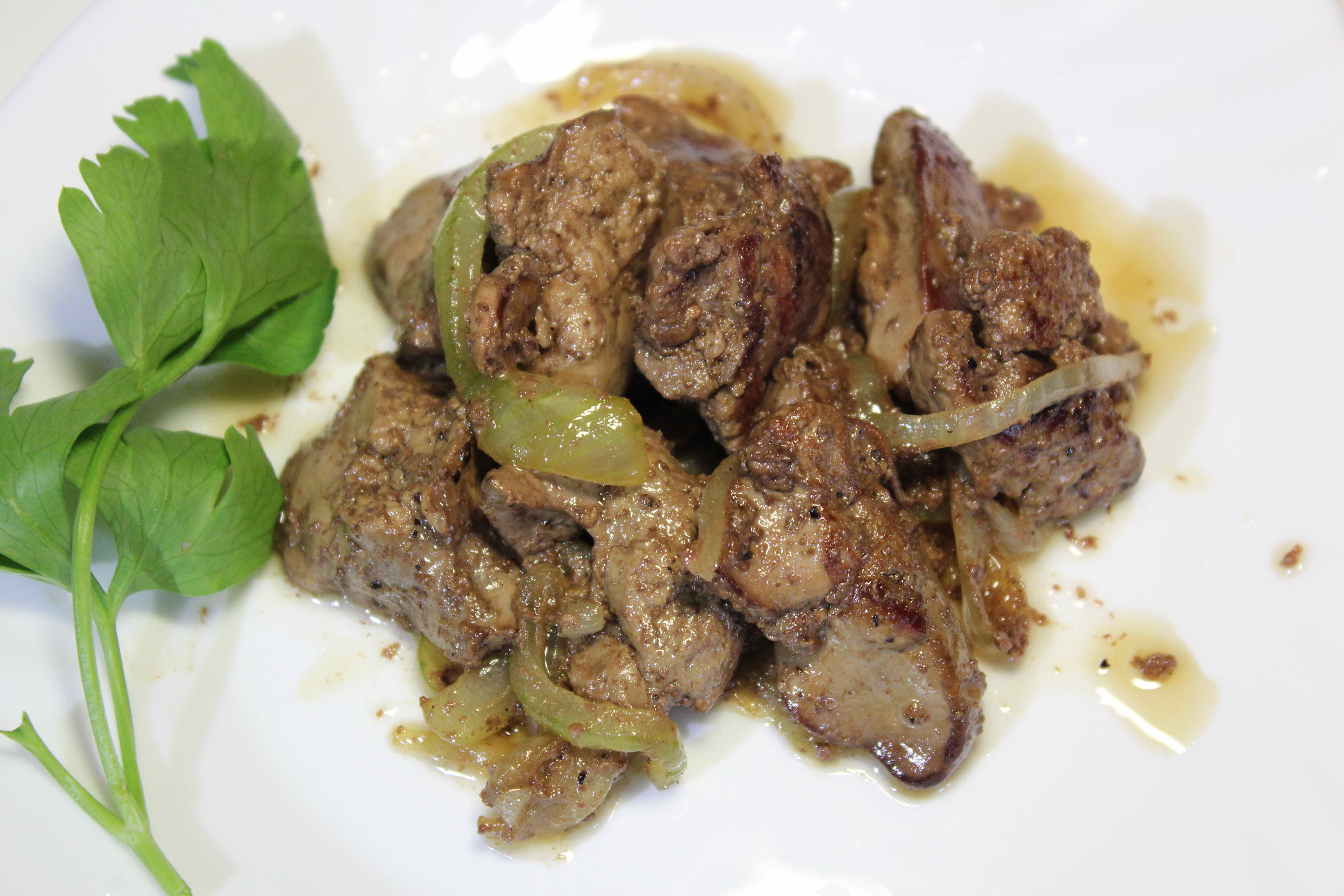 Жареная куриная печень