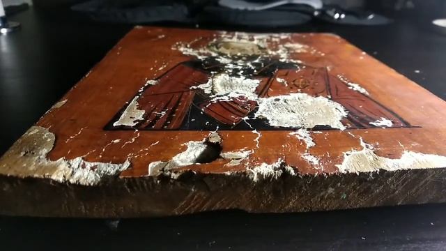 Николай Чудотворец (с сюрпризом) - реставрация иконы