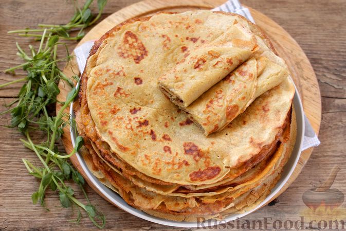 Рецепт блинов из бобов.
ТОНКИЕ ГОРОХОВЫЕ БЛИНЫ