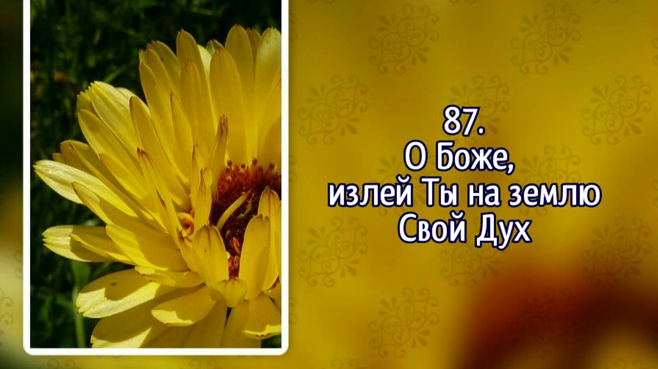 Гимны надежды 87 О Боже, излей Ты на землю Свой Дух (-)