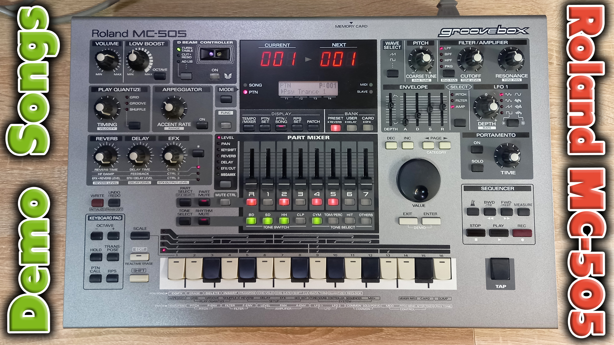 Грувбокс из далёкого 1998 года - Roland MC-505. Небольшой обзор и послушаем Roland MC-505 Demo songs