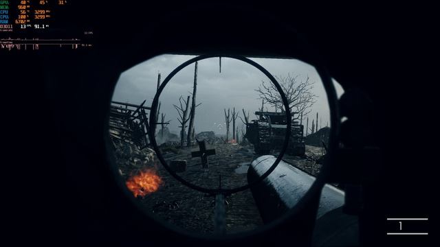 Battlefield 1 - тест Pentium g3260 +gtx 750 ti (1gb) (часть 2)