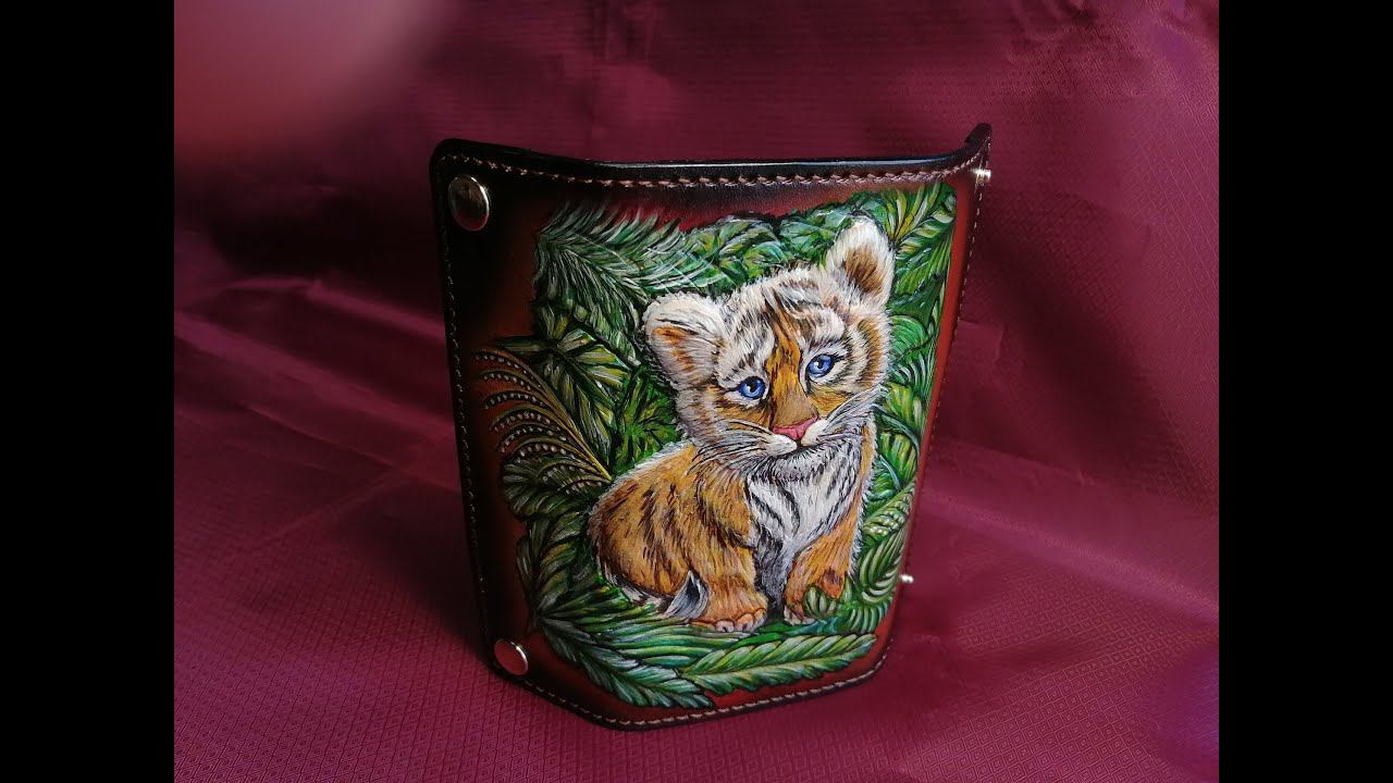 Ключница. Изделия из кожи. СКСтиль. Тигрёнок)