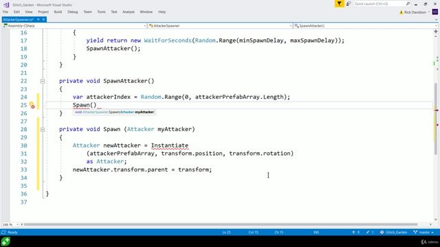 47. Array For Spawning Attackers