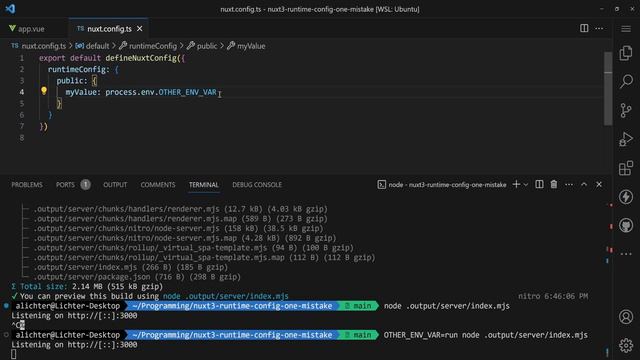 Nuxt 3 runtimeConfig - The most common mistake