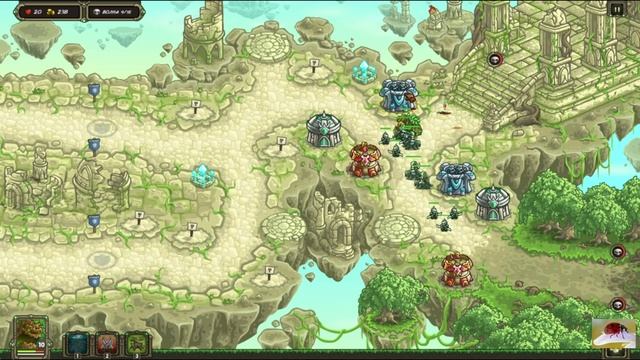 Kingdom Rush Origins (Невозможно) → Восхождение --- Лучники, Хранители Леса и Храборуб