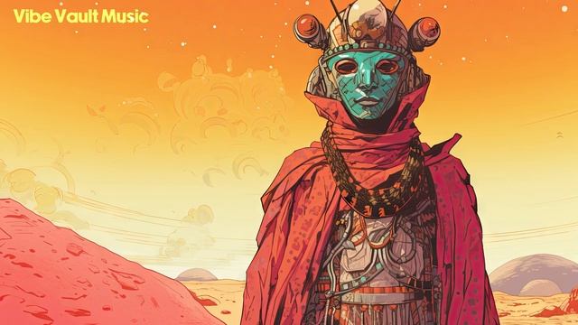 Концепт-арт научно-фантастического графического романа и смесь Лоу-фай битов