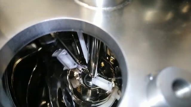 Видео работы тефлоновых скребков миксера в коническом реакторе объемом 5 л.mp4