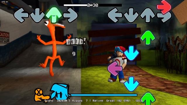 ФНФ ПРОТИВ РАДУЖНЫХ ДРУЗЕЙ :(