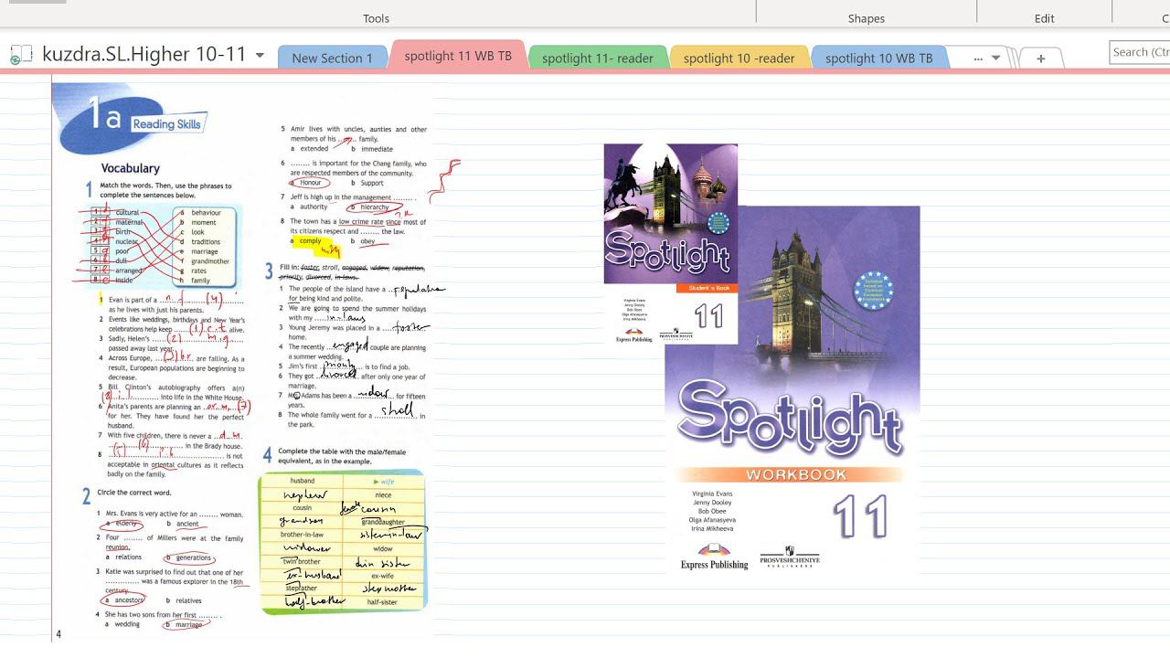 6. Spotlight 11. Module 1. Unit 1a part 2 + Wordbook