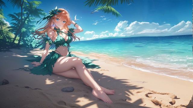 Celtic music - 062 - Relaxing Medieval Music–Woman relaxing on the beach. Celtic Music. - Ancient Gi
