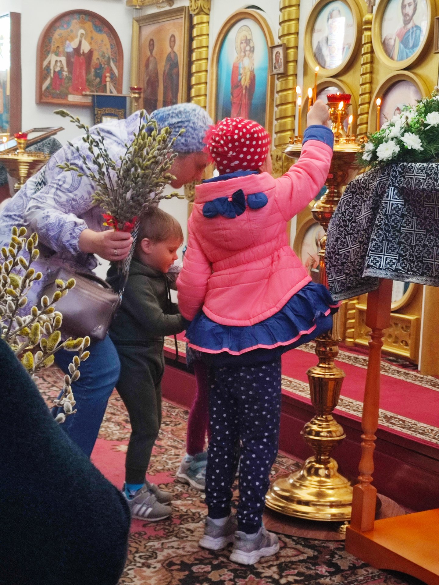 Вход Господень в Иерусалим (молитва Матери), поздравление Батюшки с рождением сына