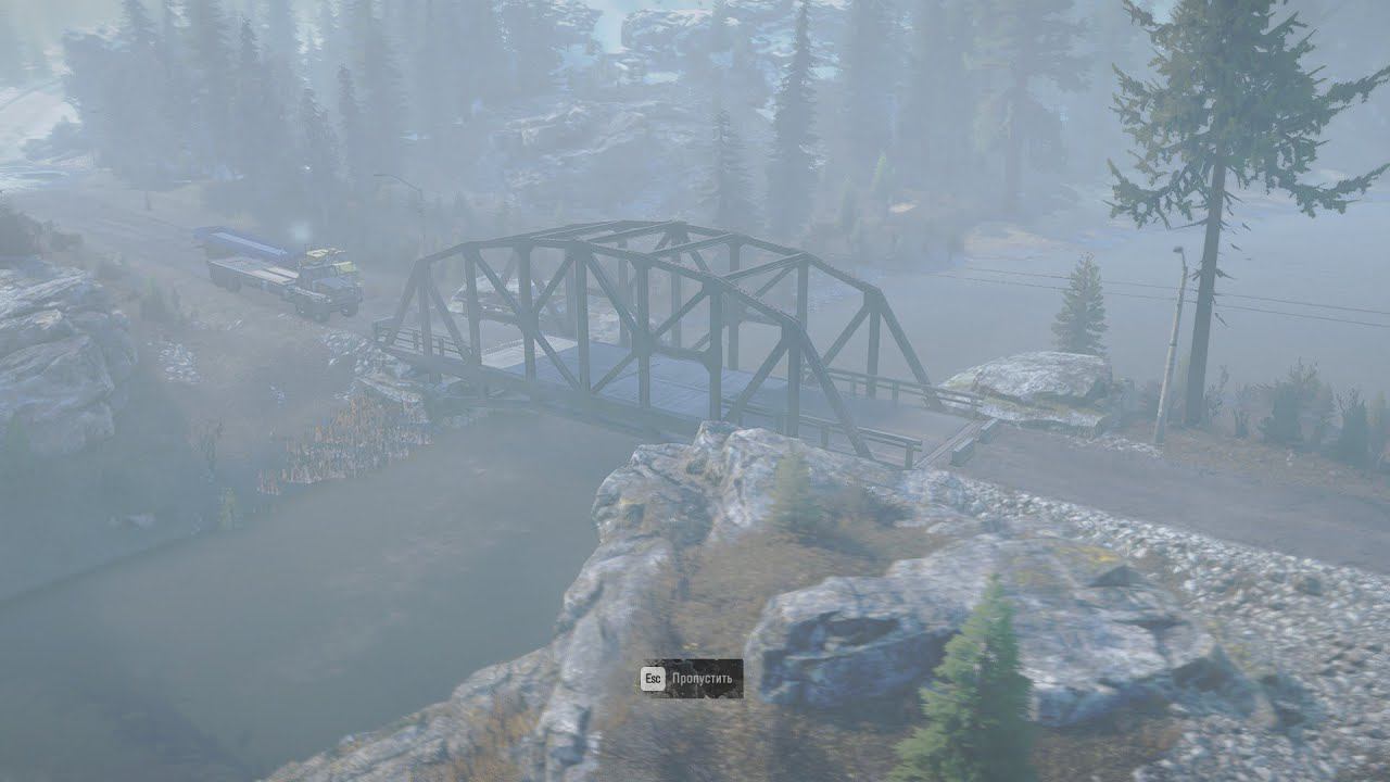 Snow Runner. Обвалившийся мост.