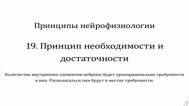 9.19 Принципы нейрофизиологии. Принцип необходимости и достаточности