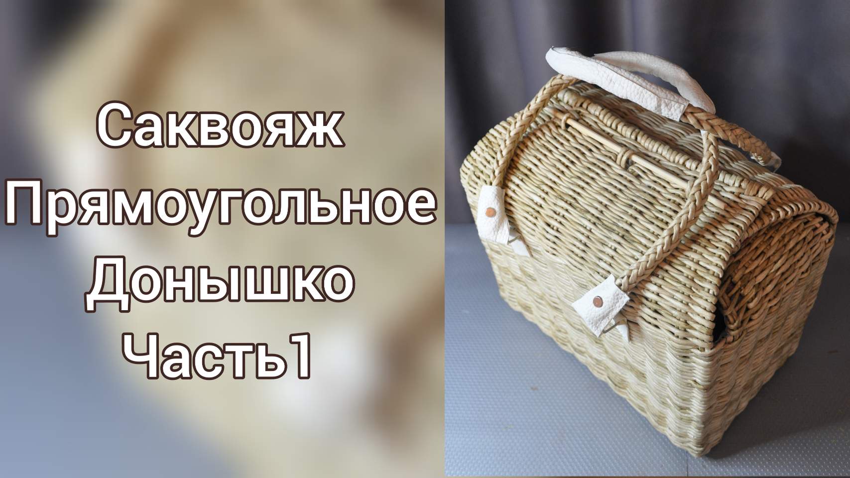 МК. Саквояж из бумажной лозы. Прямоугольное дно. Часть1. #5(1)