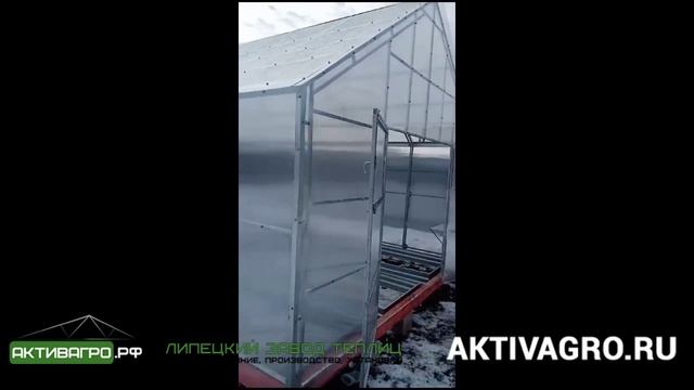 Видеообзор на теплицу Ударница Англичанка 4х8 м шаг 1 м с перегородкой