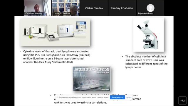 Связь цито-ов грудного протока с морфопризнаками мезентериальных лимфоузлов модели рака м/жел крысы