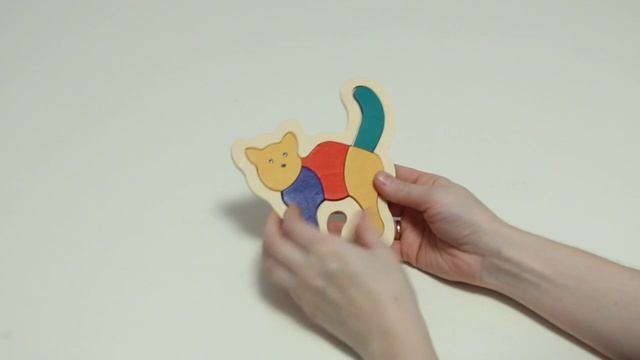 Деревянный пазл "Кошка", серия "Рамки-вкладыши", ТМ "Чудо-Дерево"