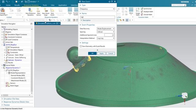 Анализ частотного отклика конструкции. Модуль Response Dynamics.