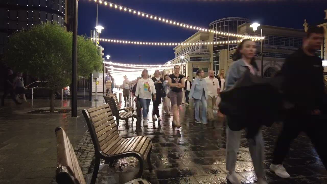 Тюмень. Вечер на улице Дзержинского после дождя