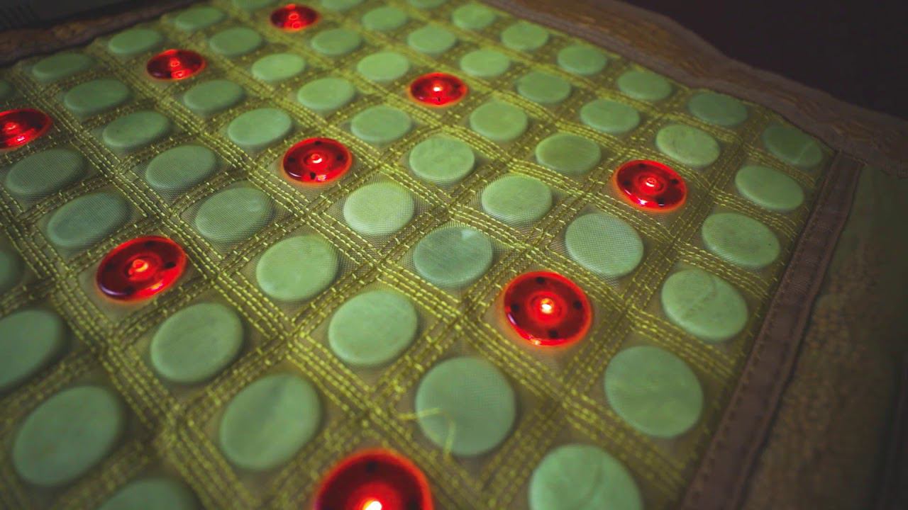 Двухсторонний фотоновый тепловой мат с нефритом "Императорский"