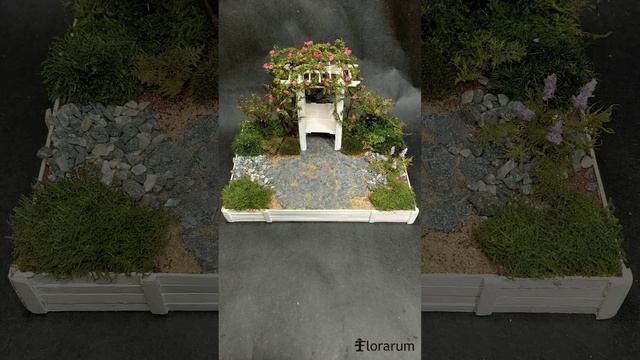 Сборка миниатюры садовой арки  с розой #shorts