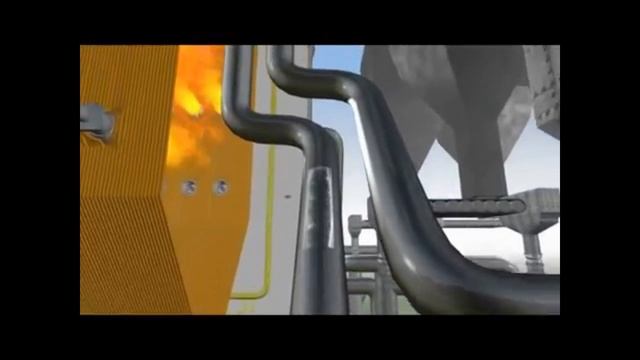 Демонстрация работы парового котла с шаровыми барабанными мельницами (ШБМ)