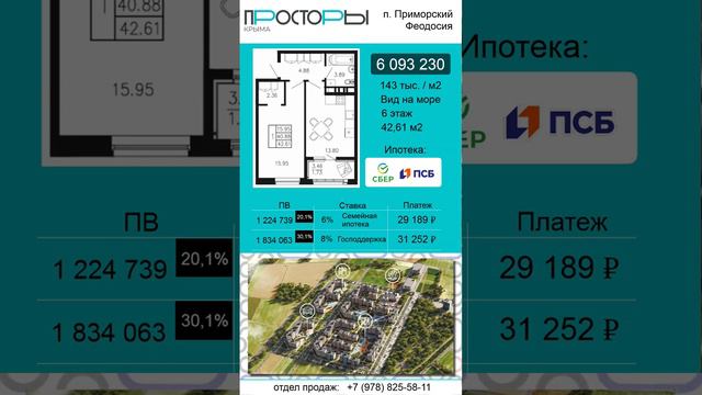 🌟Квартира дня 💥 в ЖК ПРОСТОРЫ КРЫМА 💥 #купить  #крым #переезд #недвижимость #инвестиции #новостро