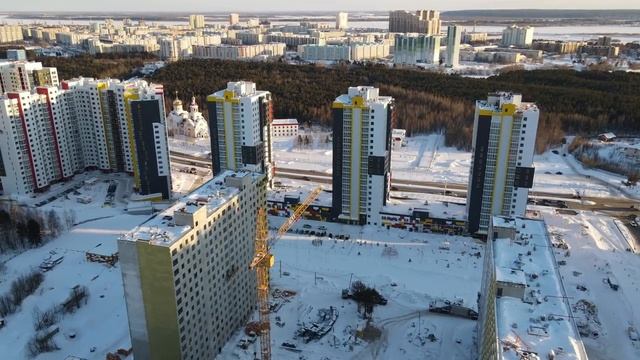 Ход строительства ЖК "За ручьём", дом №5, г. Сургут. Март 2022 год.