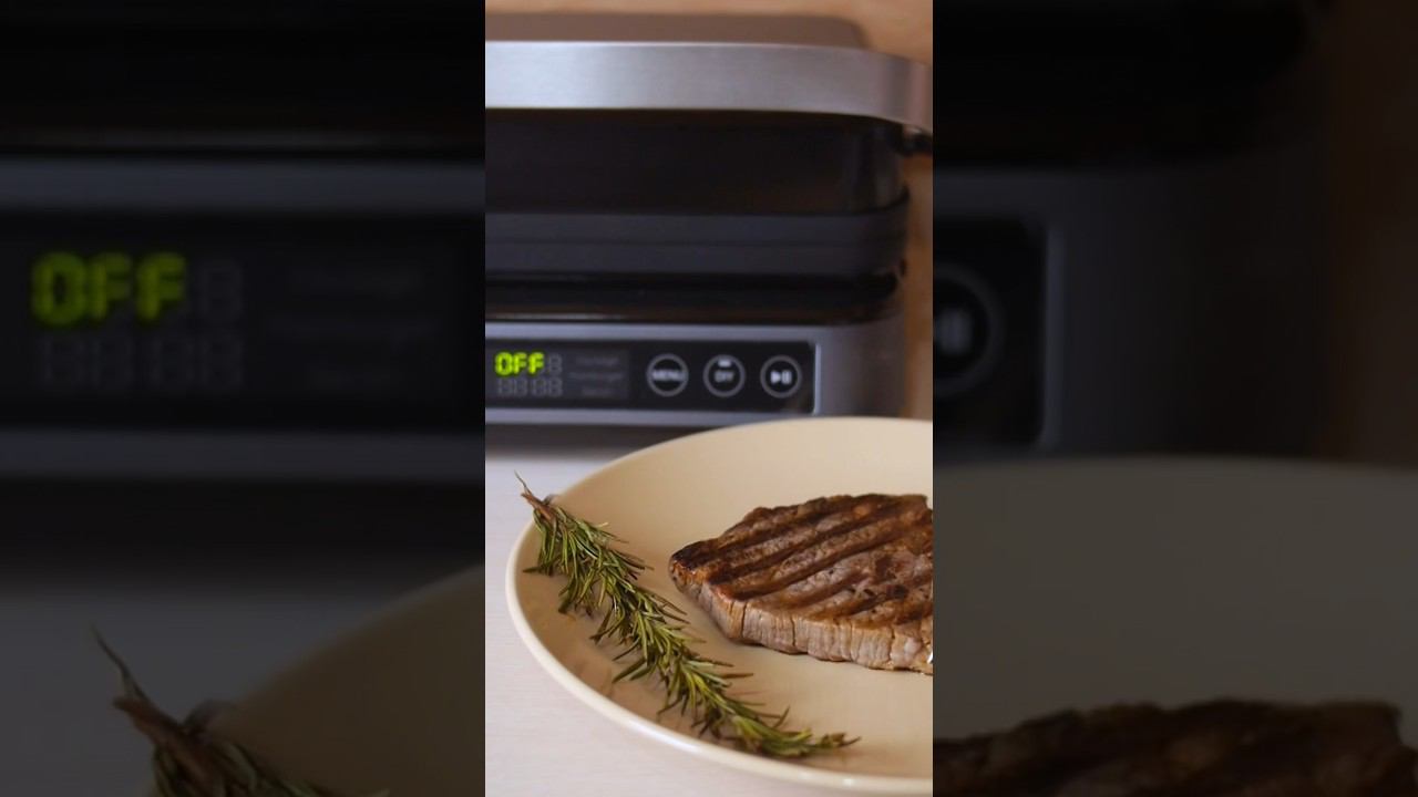 Стейк на электрическом гриле