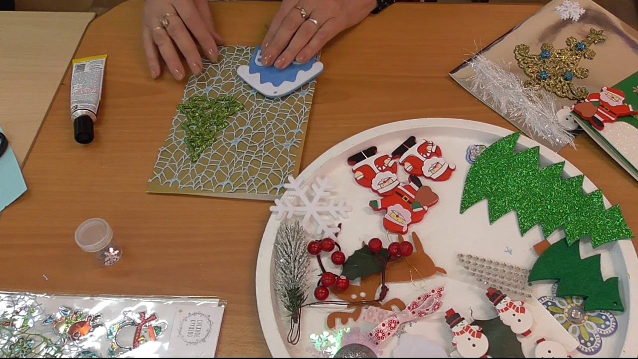 Делаем новогоднюю открытку своими руками