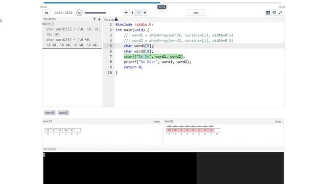 Explain the null terminator 0
