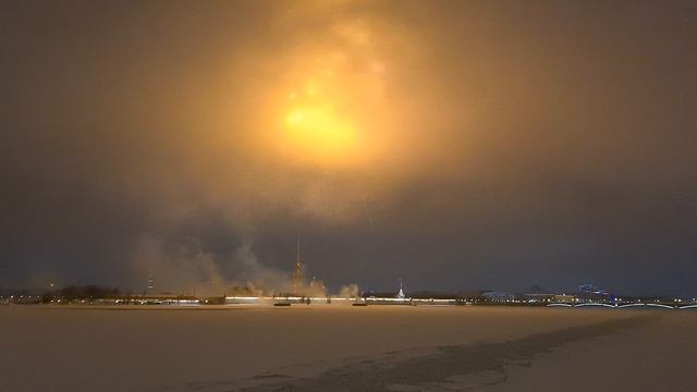 Санкт-Петербург Салют в честь 78-й годовщины снятия блокады Ленинграда