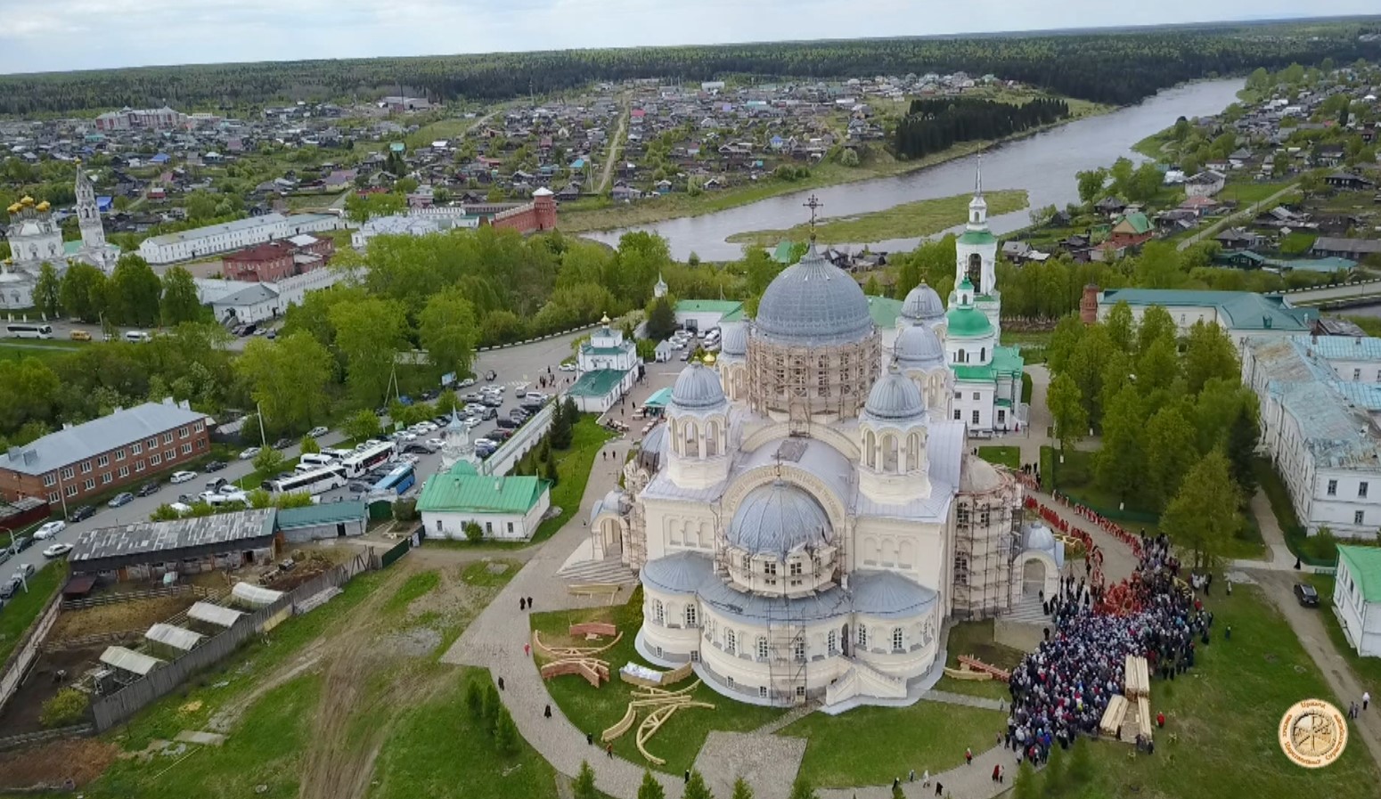 г.Верхотурье. Второе обретение мощей прав.Симеона. Съемки с высоты - 2019г.
